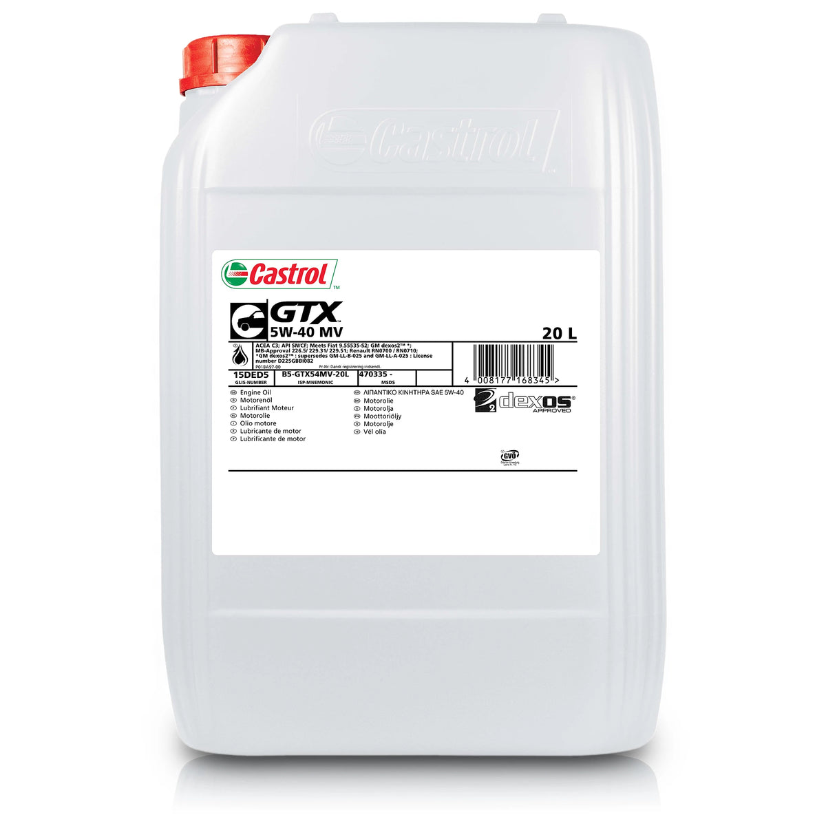Castrol GTX 5W40 MV - tanica 20 litri – WELUBE