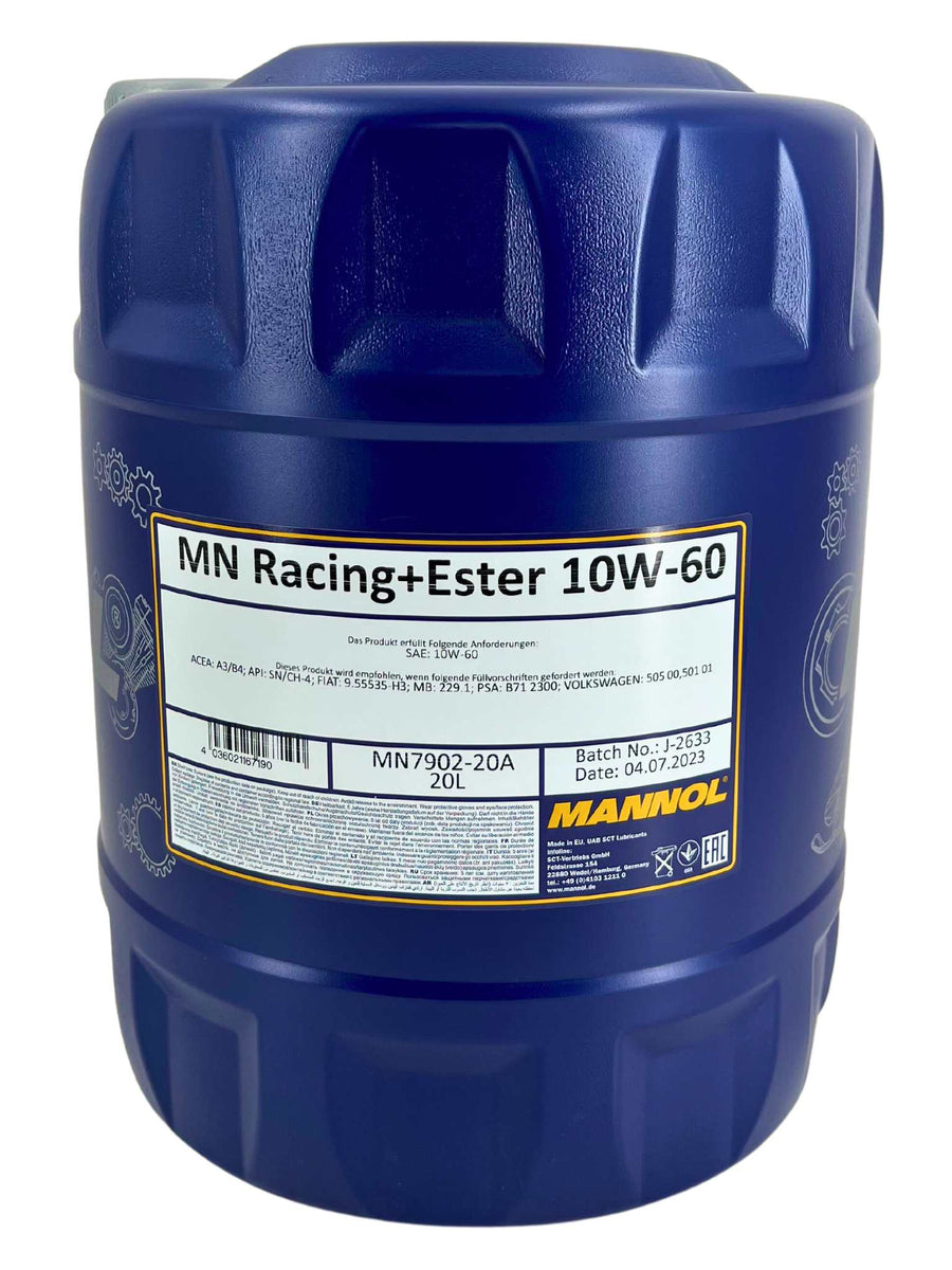 MANNOL racing + Estere 10W60 - 20 litri – WELUBE