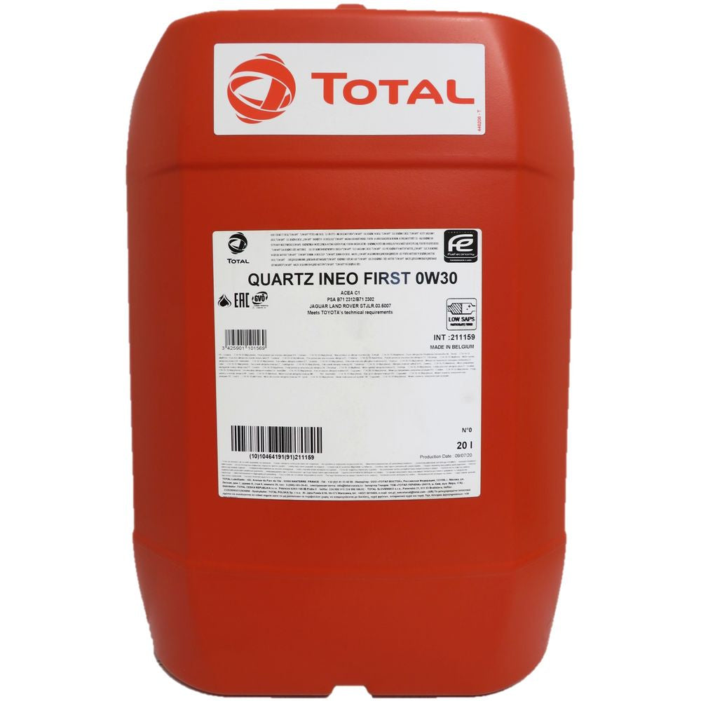 TOTAL 0W30 Quartz Ineo First - 20 litri – WELUBE