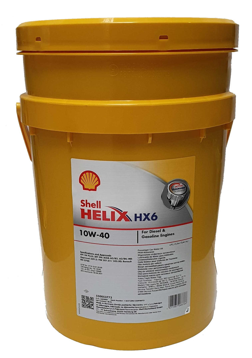 Shell Helix HX6 10W40 - 20 litri – WELUBE